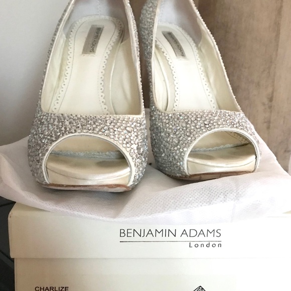 Benjamin Adams London | Shoes | Benjamin Adams Silver Ivory Bridal ...